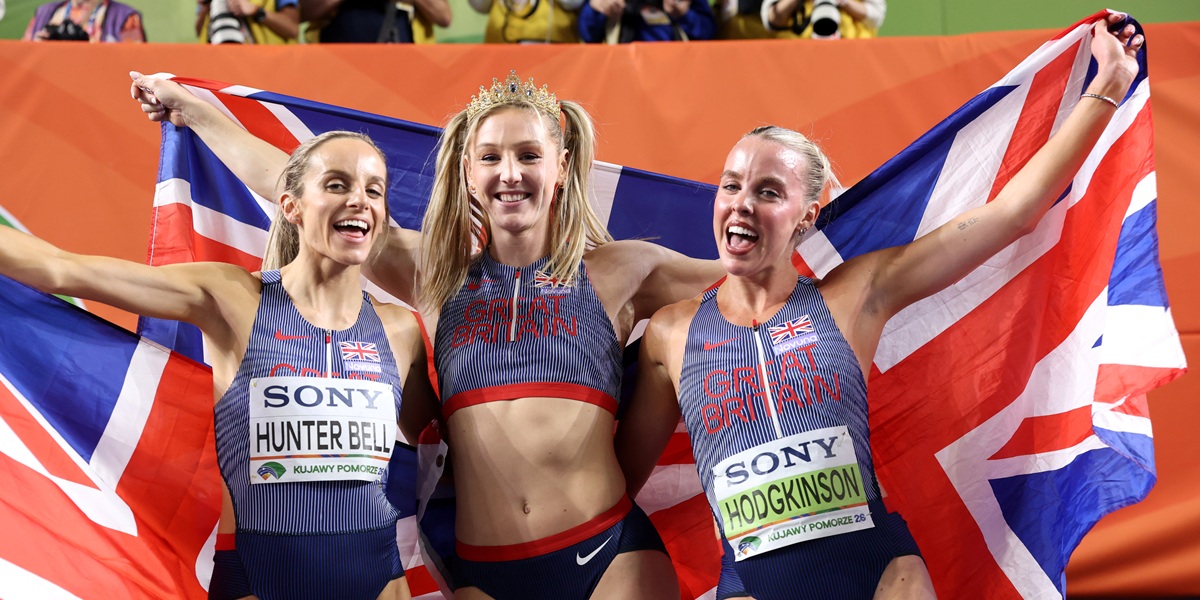 Kerr, Hunter Bell, Caudery and Hodgkinson win gold at the World Indoor ...